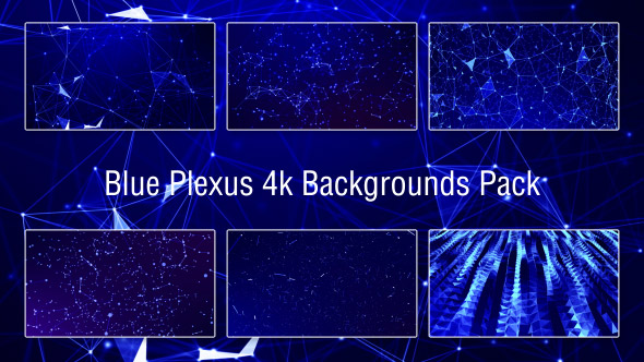 Blue Plexus Backgrounds Pack, Motion Graphics | VideoHive